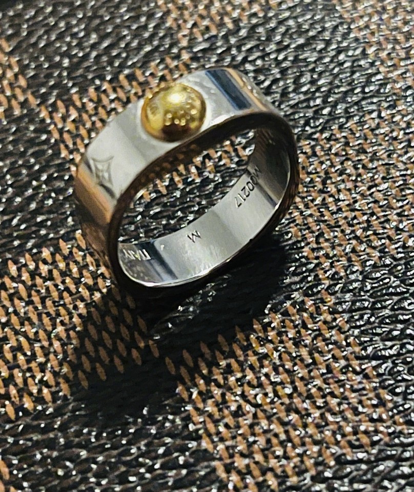 AUTHENTIC LOUIS VUITTON Nanogram Ring - Size M - M00216 $400 Out Of ...