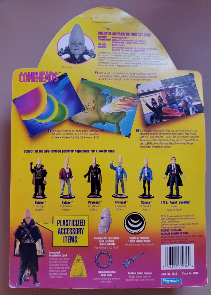 1993 Playmates Coneheads Prymaat Action Figure SNL Jane Curtin New In ...