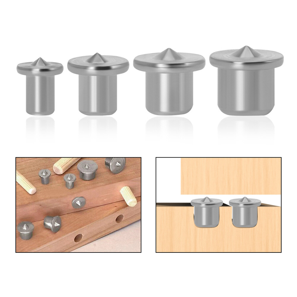 4pcs Furniture Positioning Punch Dowel Pin Wood Centre Point Locator ...