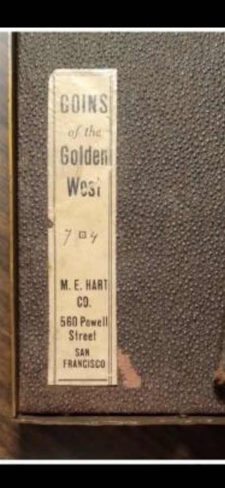 California Gold, M. E. Hart's Coins of the Golden West - COPPER FRAME ...