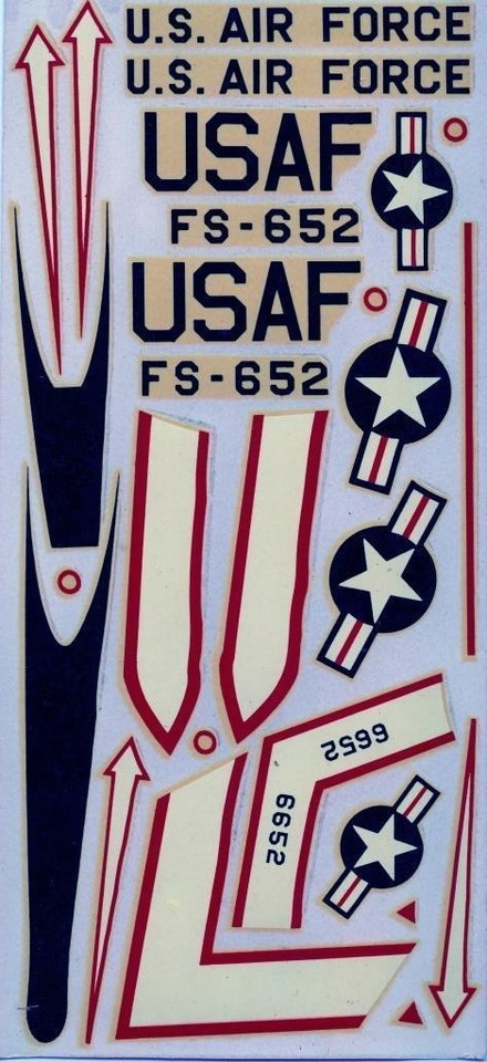 REPRODUCTION DECALS ONLY! HAWK [1964] GUERRILLA COMBAT TEAM F-84G & M ...