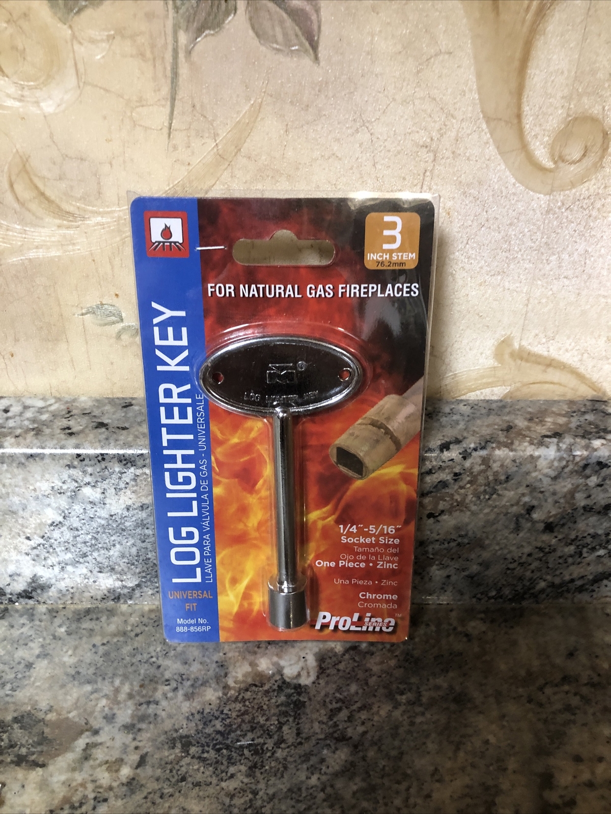 New ProLine 3” Log Lighter Gas Valve Keys Chrome 1/4” - 5-16” Socket | eBay