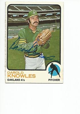 DAROLD KNOWLES Autographed Signed 1973 Topps card Oakland A's COA | eBay