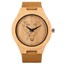 Wooden Watch Handmade Natural Wood Leather Strap Bamboo Quartz Watches ...