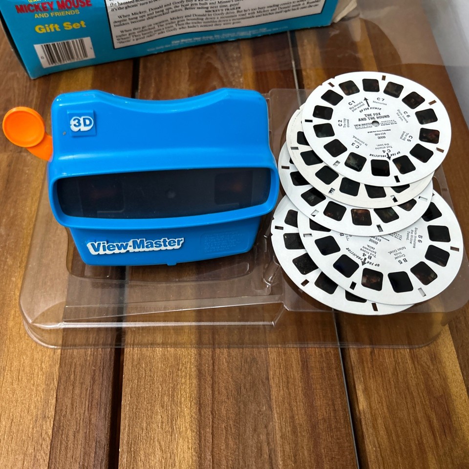 1986 View Master Mickey Mouse & Friends Disney Gift Set 5 Reels And Box ...