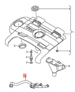 Genuine VW SEAT SKODA Eos Golf Variant 4Motion Jetta Vent Hose ...