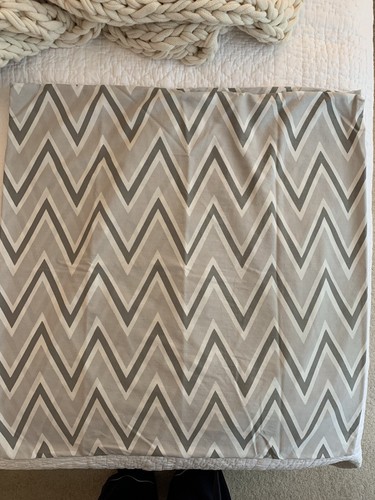 West Elm Set/2 European Square Pillowcases Grey White 25”X 25” Cotton ...