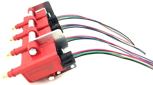 4 Hi Output Ignition Coils w/ Bracket & Wire Harness Kit Smart Coil ...