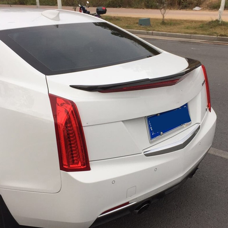 Real Carbon Fiber Rear Roof Trunk Spoiler Wing Fit For Cadillac ATS ...
