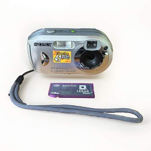 Sony Cyber-shot DSC-P41 4.1MP Digital Camera Silver W/ Memory Stick ...