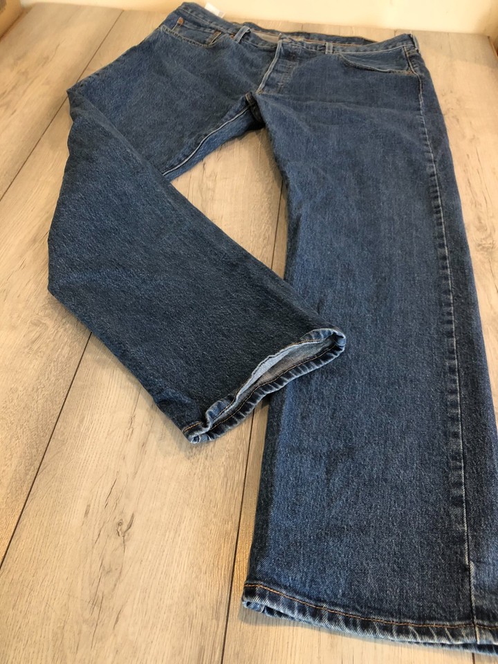 MENS LEVIS 501 STRETCH JEANS 38 inch WAIST X 30 inch LEG BLUE | eBay UK