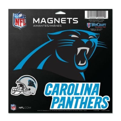 CAROLINA PANTHERS 3 PACK OF DIE-CUT VINYL MAGNETS 11"X11" SHEET HIGH ...
