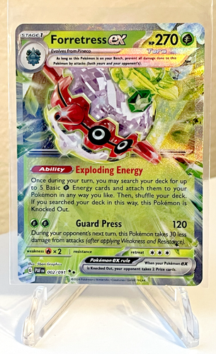 Pokemon TCG - Forretress ex - 002/091 - Double Rare - Paldean Fates | eBay