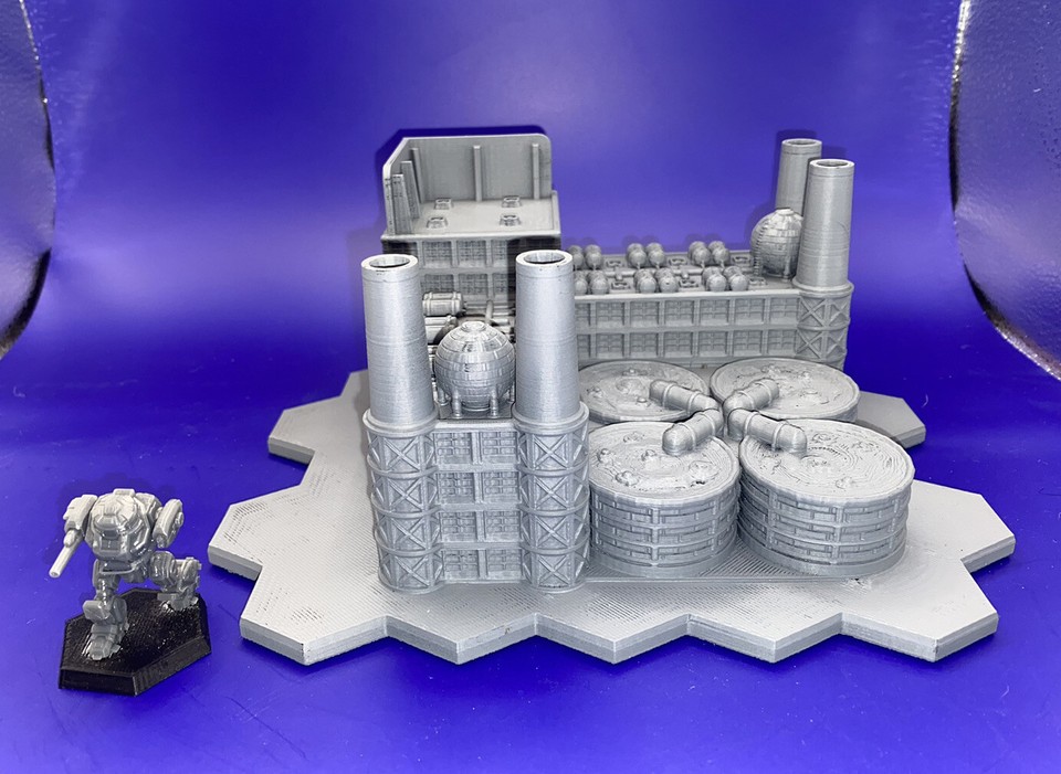 Chemical Plant w/ Hex Base, Tabletop Terrain Battletech (6mm) | eBay