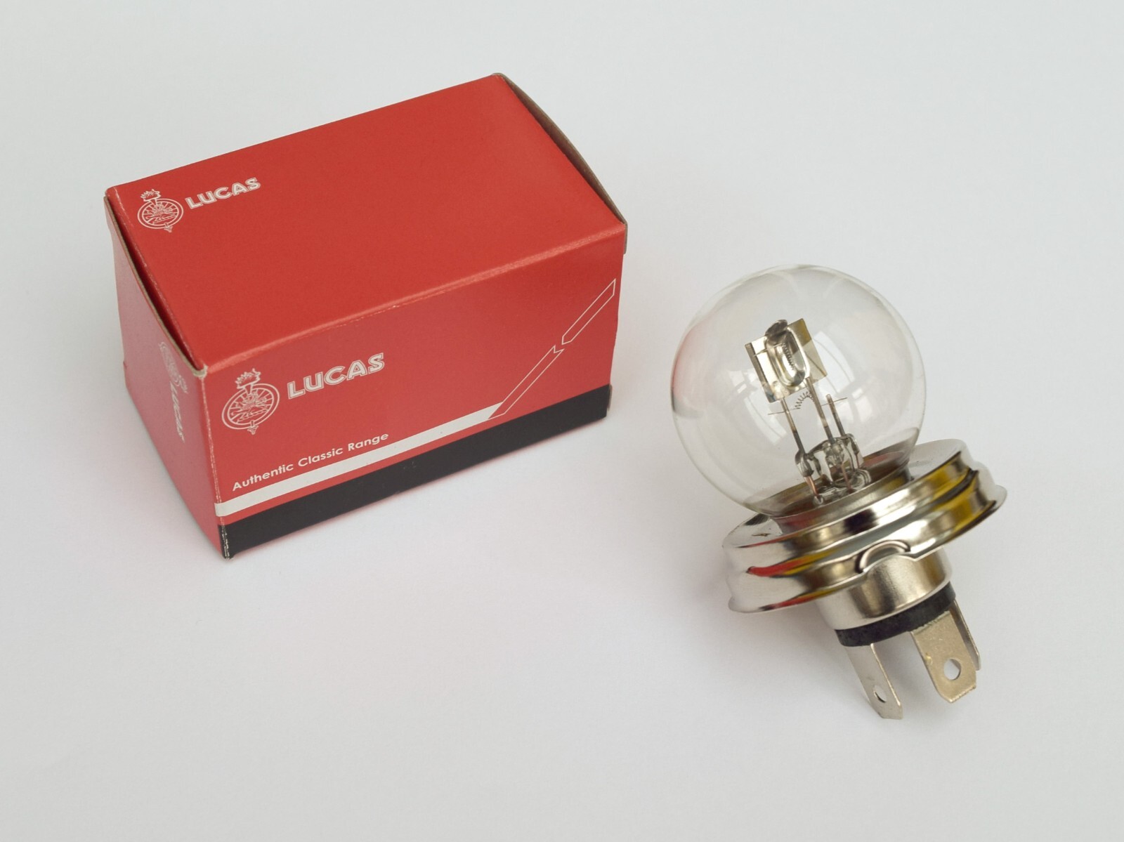 Genuine Lucas Headlamp Motorcycle Bulb 6V, 45W/40W P45t R2 Triumph BSA ...
