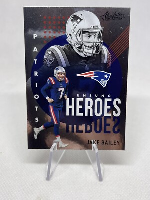 2021 Panini Absolute Football Unsung Heroes Jake Bailey UH4 New England ...