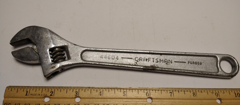 Craftsman 10" Adjustable Wrench 44604 Made In USA K075 | eBay