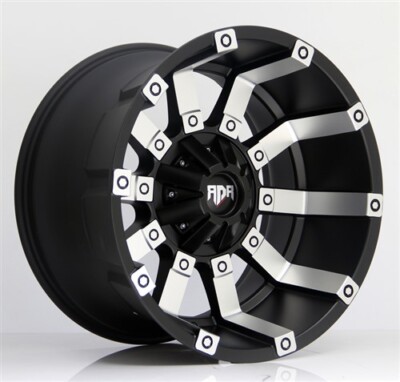 SET (4) RED DIRT ROAD RDR WHEELS RD09M 20x12 6x135/139.7 -44 BLACK ...