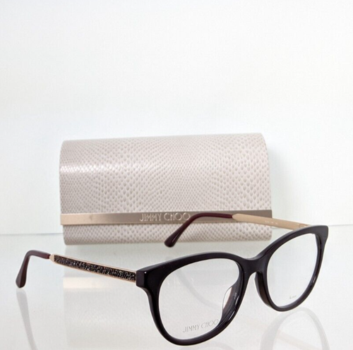 Brand New Authentic Jimmy Choo Eyeglasses JC202 LHF Burgundy Gold 202 ...