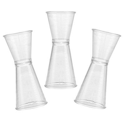 3 Pcs Plastic Measuring Cup Drink Measurer Cocktails Messuring Cups ...