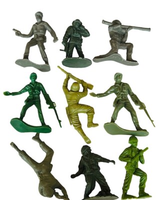 Toy soldier vtg military figure army men mpc mee marx plastic LOT ww2 ...