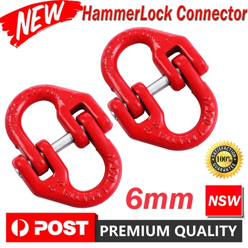 2x 6mm Grade 80 HammerLock Chain Connector Connecting Link 4X4 joiner 4WD 1.12T | eBay Australia