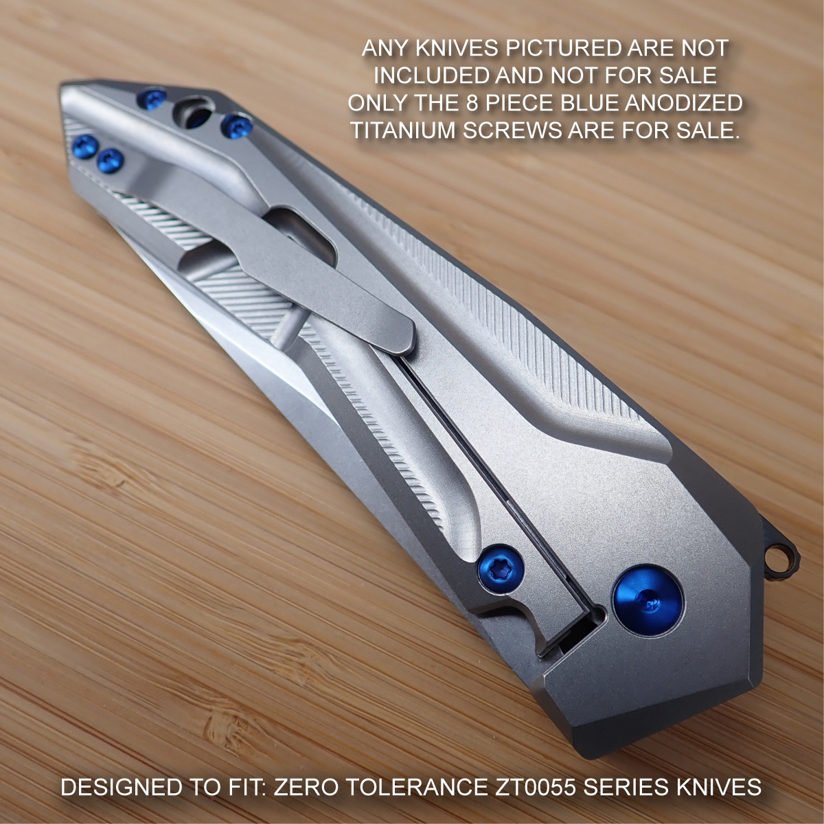 Zero Tolerance ZT0055 ZT 0055 GTC SLT Custom Titanium 8pc Screw & Pivot ...