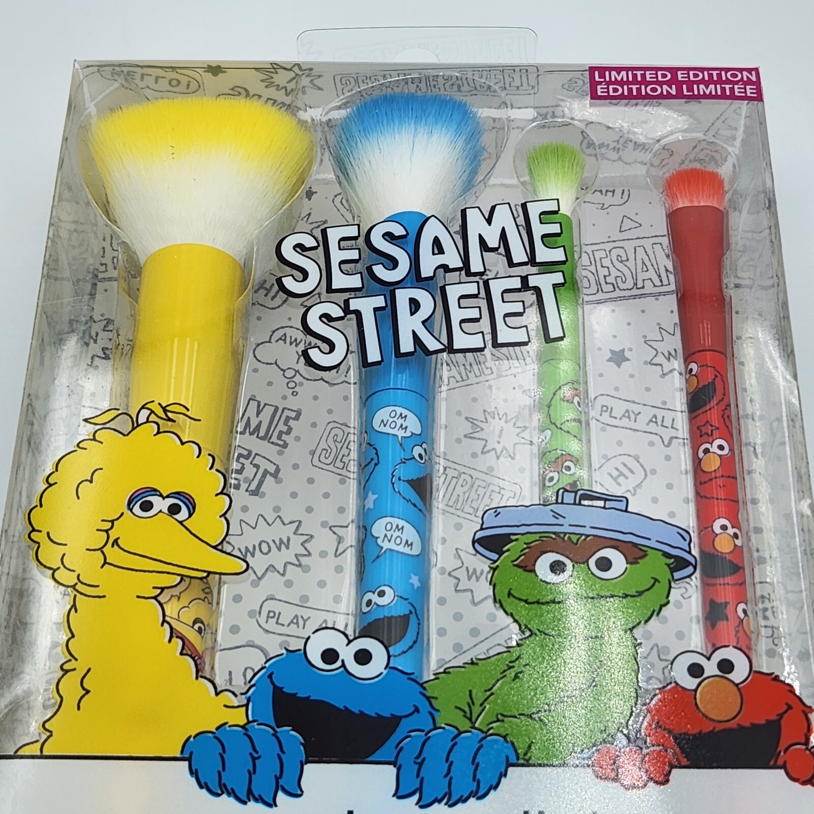 Sesame Street Makeup Brush Set Wet N Wild 4 Piece Limited Edition New ...