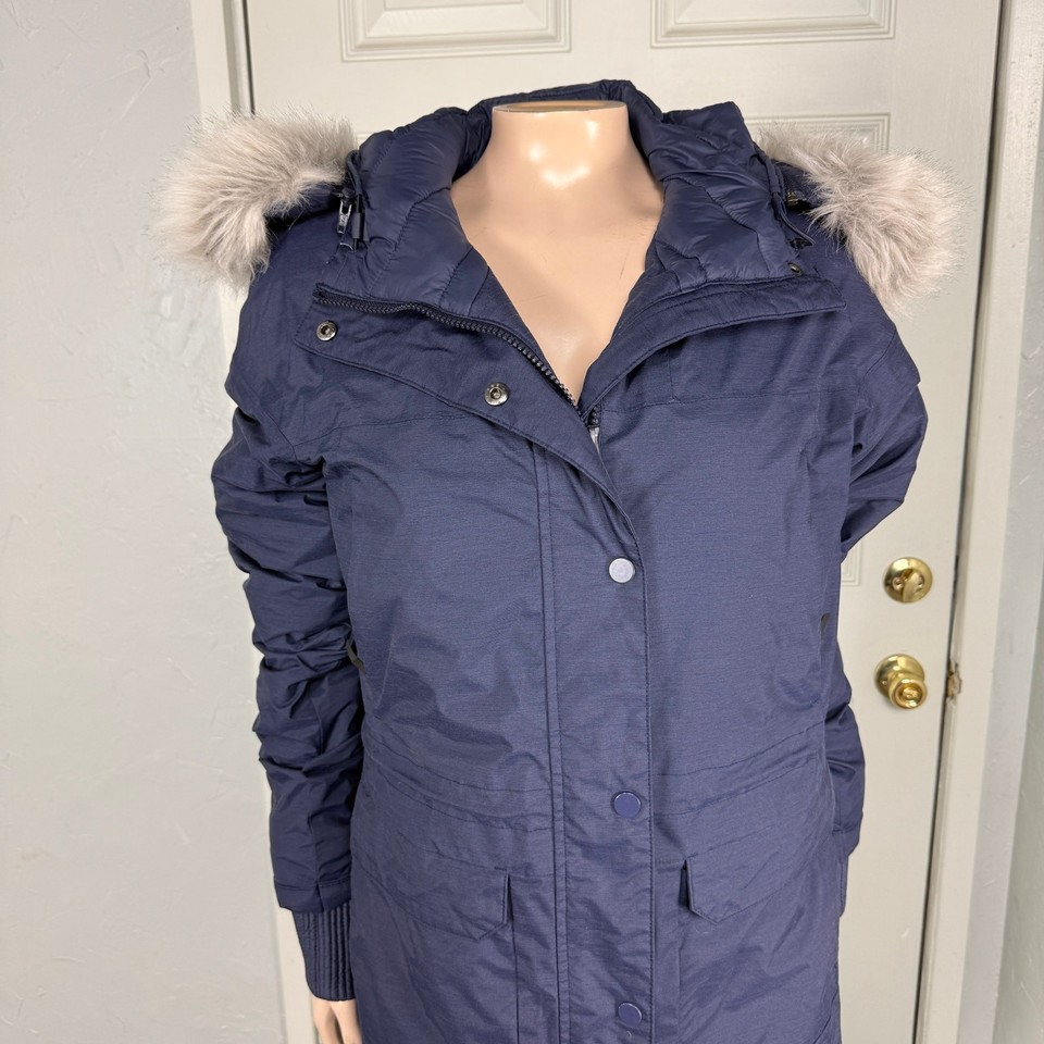 Columbia Hawks Prairie II Winter Jacket Women's Small Faux Fur Hood ...