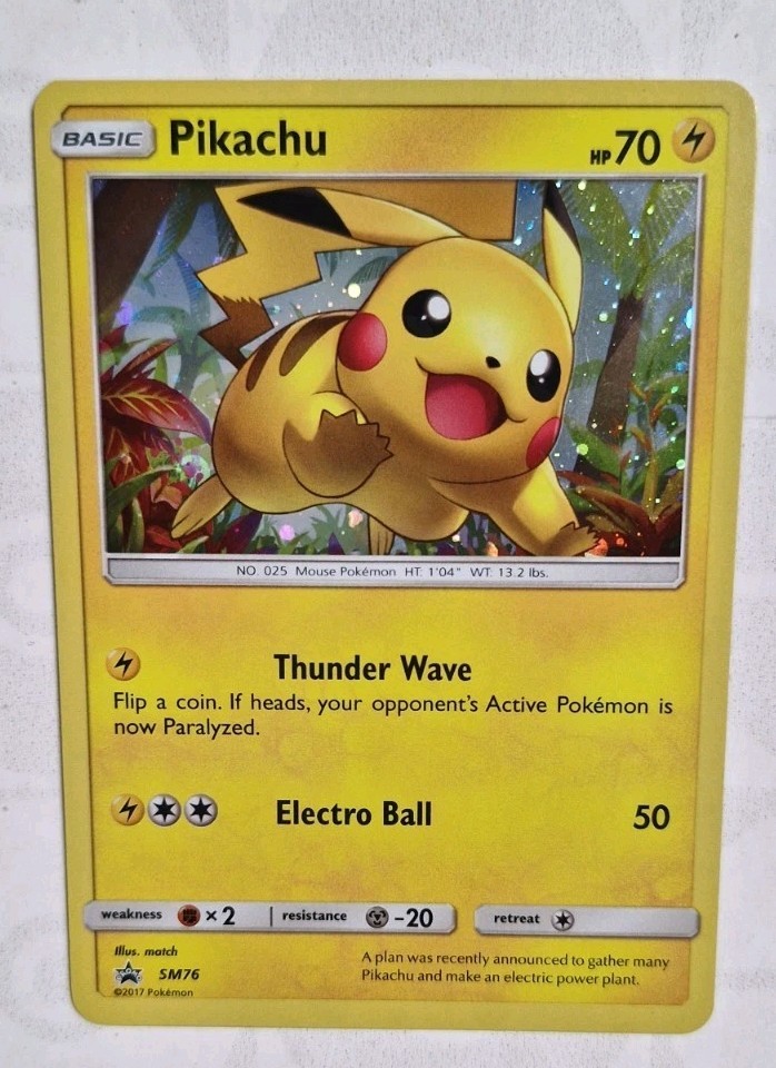 Pokemon tcg Pikachu SM76 Promo Sun & Moon SM Cosmos Holo 2017 | eBay