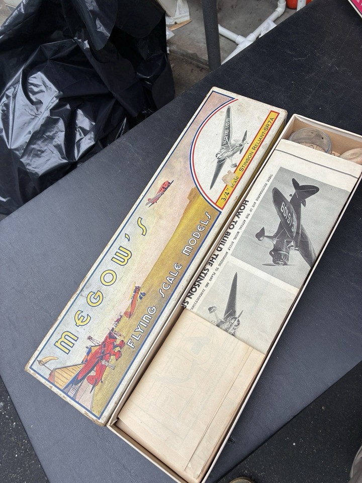 Gorgeous Megows Stinson Reliant Free Flight Balsa Model Airplane Kit | eBay