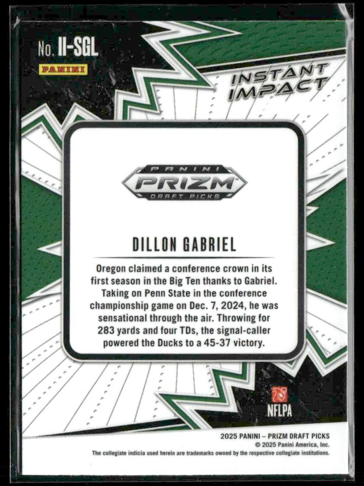 2025 Panini Prizm Draft Picks #II-DGL Dillon Gabriel Instant Impact | eBay