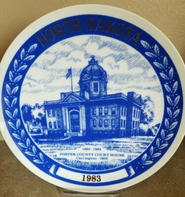 Foster County Court House Centennial Plate Carrington ND 1883-1983 ...