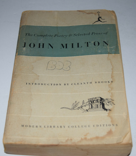 John Milton COMPLETE POETRY AND SELECTED PROSE OF JOHN MILTON Modern ...