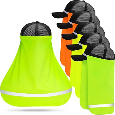 Funtery 6 Pcs UV Neck Sun Protection Reflective Strap Yellow, Green ...