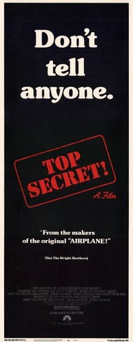 TOP SECRET Movie POSTER 14x36 Insert Val Kilmer Lucy Gutteridge ...