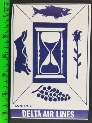 Vintage Delta Airlines Travel Label | eBay