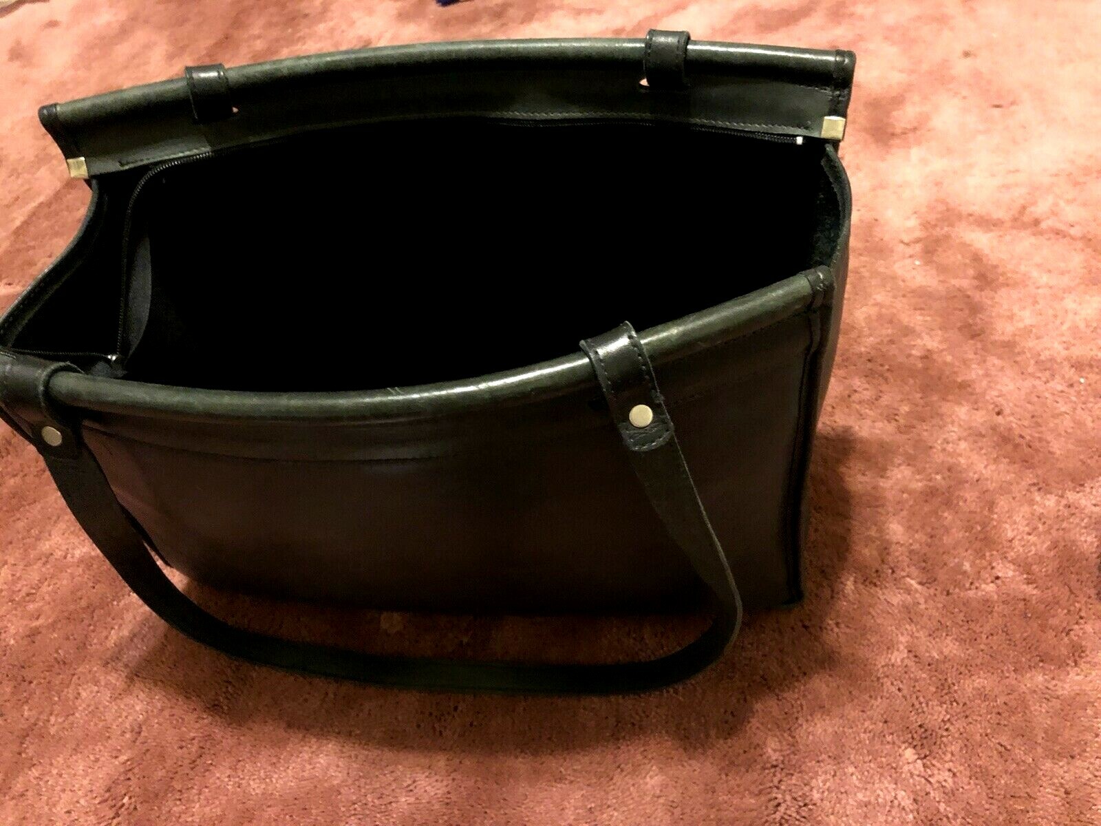 Vintage Jack Georges Business Tote Bag Black Leather … - Gem