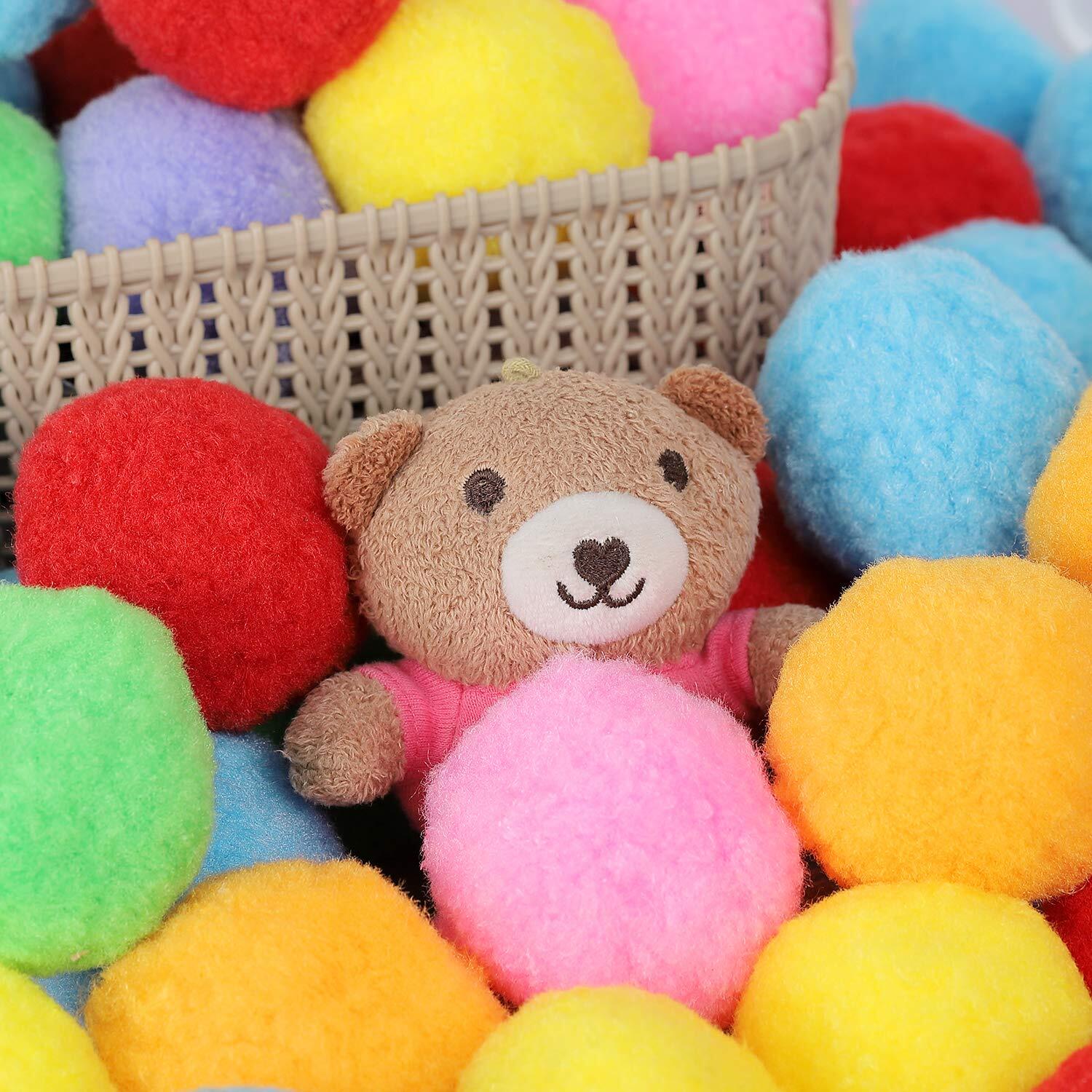 50 Pcs 2.6 Inch Pom Poms for DIY Crafts Hats Party Decor Suitcases ...