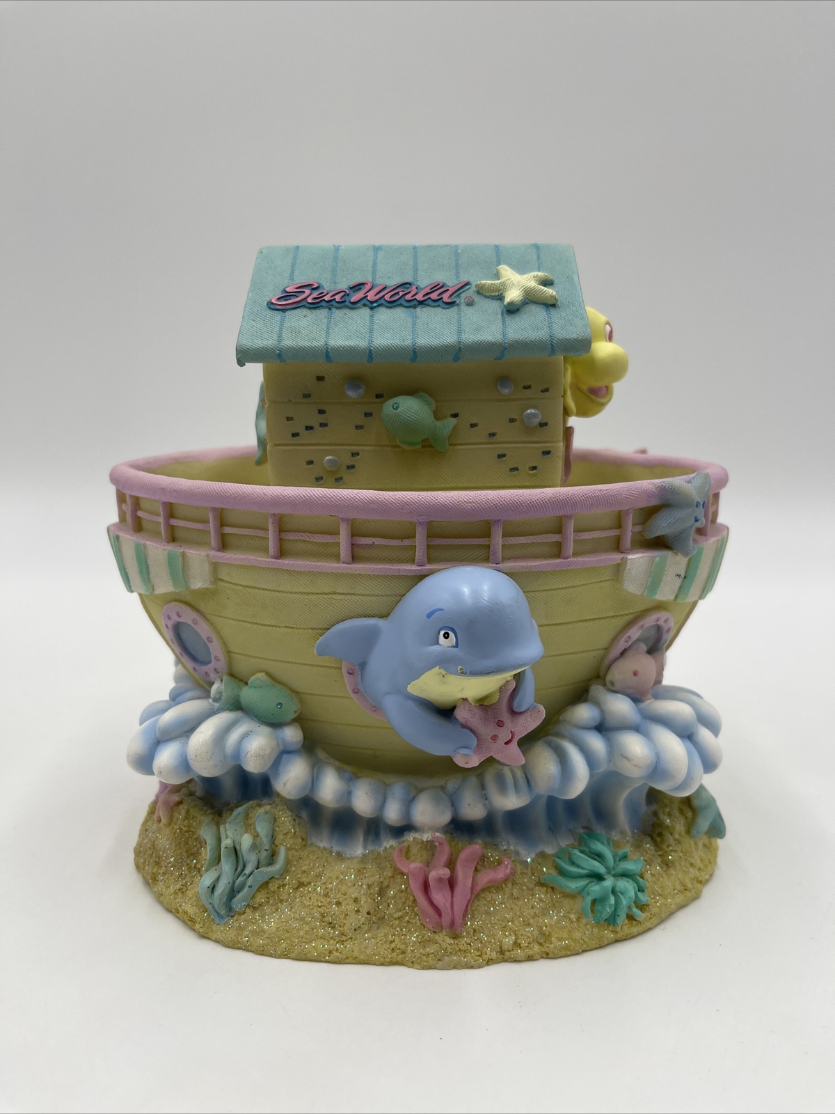 Vintage Sea World Girl Boat With Whale Coin Piggy Bank #012 | eBay