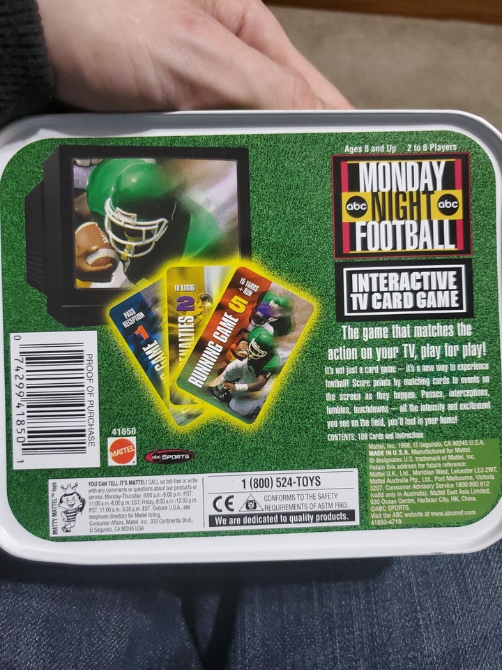 Mondaynight Football Interactive Tv Card Game | eBay