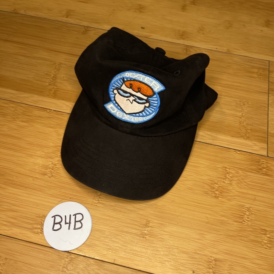 Rare VTG Dexter Lab Laboratory 90s Cartoon Network Black Strapback Dad ...