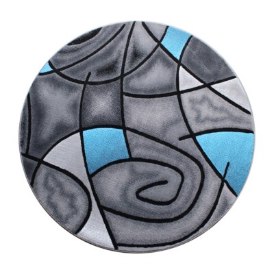 Flash Furniture Jubilee 5X5 Round Abstract Rug, Blue - ACD-RGTRZ860-55 ...
