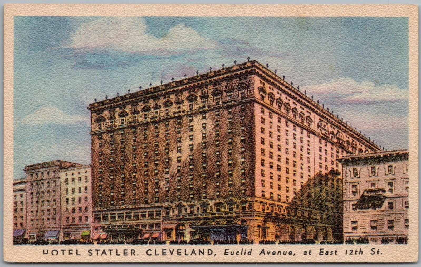 Hotel Statler Cleveland Ohio Postcard O384 | eBay
