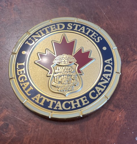 Rare FBI Legat Ottawa Canada Coin W/badge/ Maple Leaf as well as ...