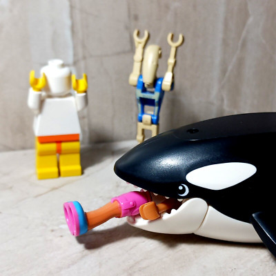 New LEGO Whale ORCA Killer Whale Black White Mouth Opens BIG FISH ...