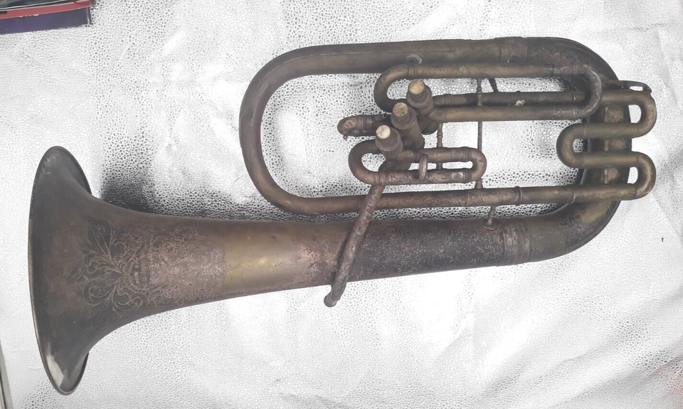 Vintage 1914 Conn Upright Baritone Horn - Project Horn | eBay