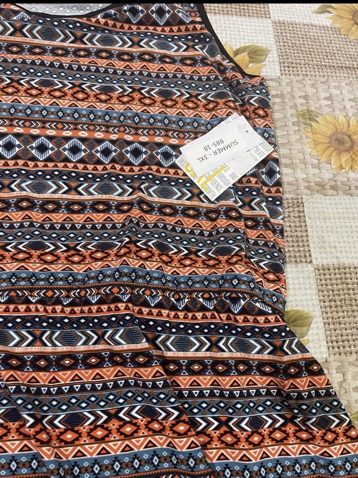 NWT LuLaRoe Summer Dress Sleeveless 3XL XXXL 3X Multicolor Print | eBay