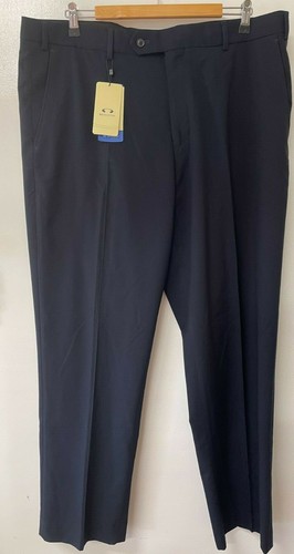 BIZ COLLECTION Mens Classic Flat Front Pants Size 102R BNWT Navy | eBay