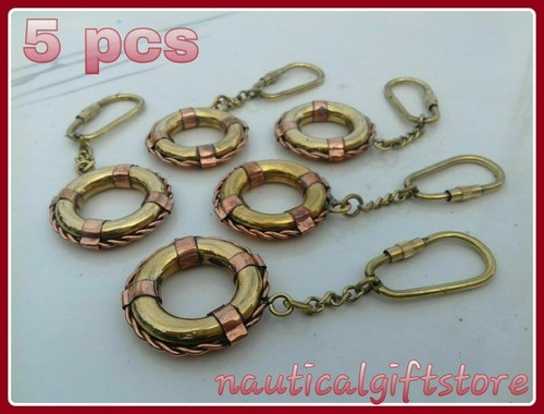 Lot Of 5 Pcs Collectible Marine Brass SWIMMING TUBE Key Nautical Key ...